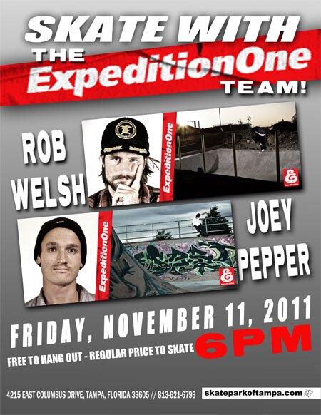 Rob Welsh and Joey Pepper will be skating — Skatepark of Tampa