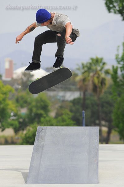 Anthony Pshebelski - backside flip off the wedge — Skatepark of Tampa