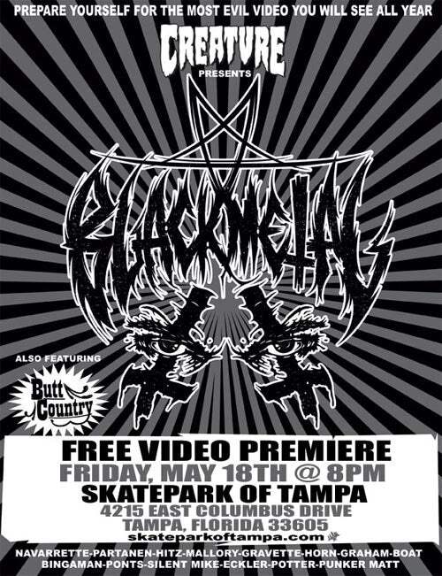 The Creature Video Black Metal — Skatepark of Tampa