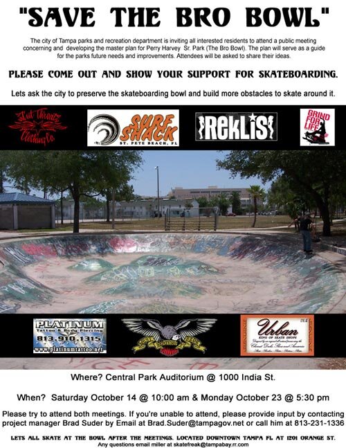Save the Bro Bowl — Skatepark of Tampa