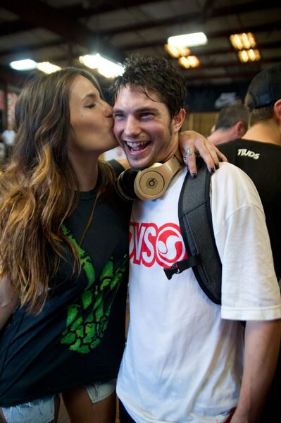 Torey and his girlfriend congratulating — Skatepark of Tampa