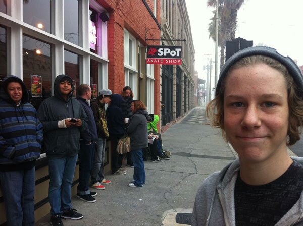 SPoT local Jake Mills in line at SPoT Skate Shop — Skatepark of Tampa