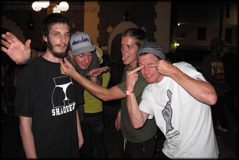 Strubing with the new oriental slant eye gesture — Skatepark of Tampa