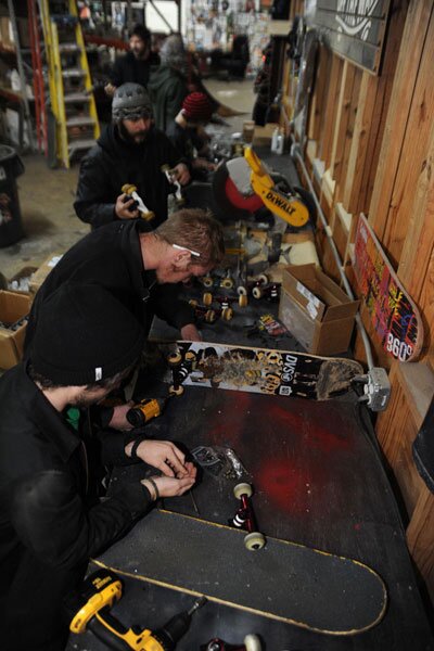 Boards for Bros 2010 Assembly - The assembly line — Skatepark of Tampa