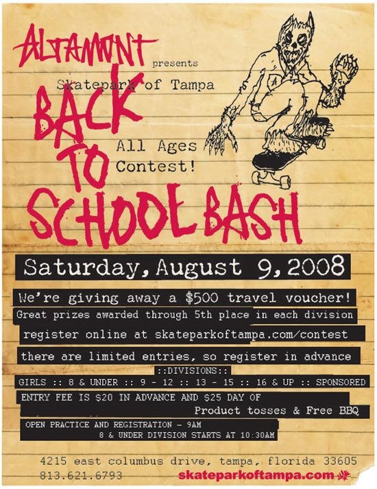 Altamont Back to School Bash — Skatepark of Tampa