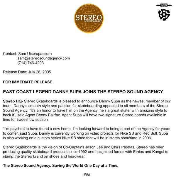 Danny Supa on Stereo — Skatepark of Tampa