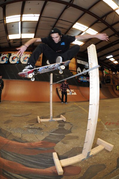 37 inches clears Dylan Perry for take off — Skatepark of Tampa