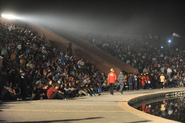 This is about a quarter of the super hyped crowd — Skatepark of Tampa