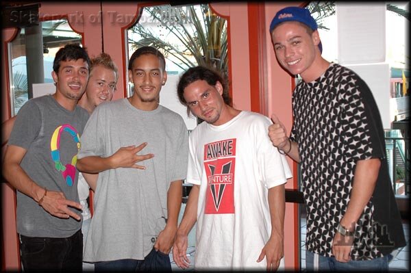 Part of the Westside crew chilling in the lobby — Skatepark of Tampa