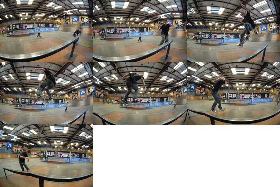 TJ Sparks with a Caballerial over the pyramid — Skatepark of Tampa