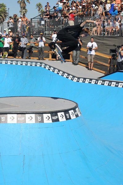 Jaws floats a backside 360 over the volcano hip — Skatepark of Tampa