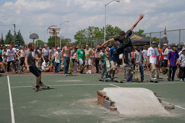 One crusty launcher: Detroit Tennis Courts — Skatepark of Tampa