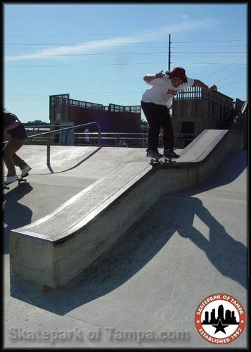 Scotty Conley Backside grinds ledge at Louisville — Skatepark of Tampa