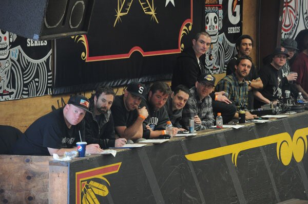 The judges are Mike Sinclair, Paul Zitzer — Skatepark of Tampa