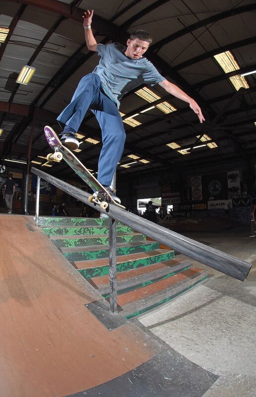 Sean Jeffries nollied into this noseblunt slide — Skatepark of Tampa
