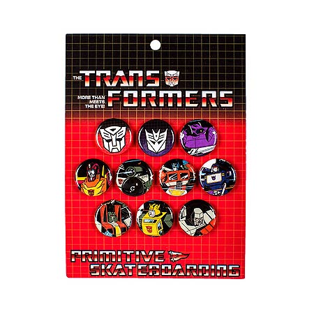 Primitive Skateboarding Transformers Button Set — Skatepark of Tampa