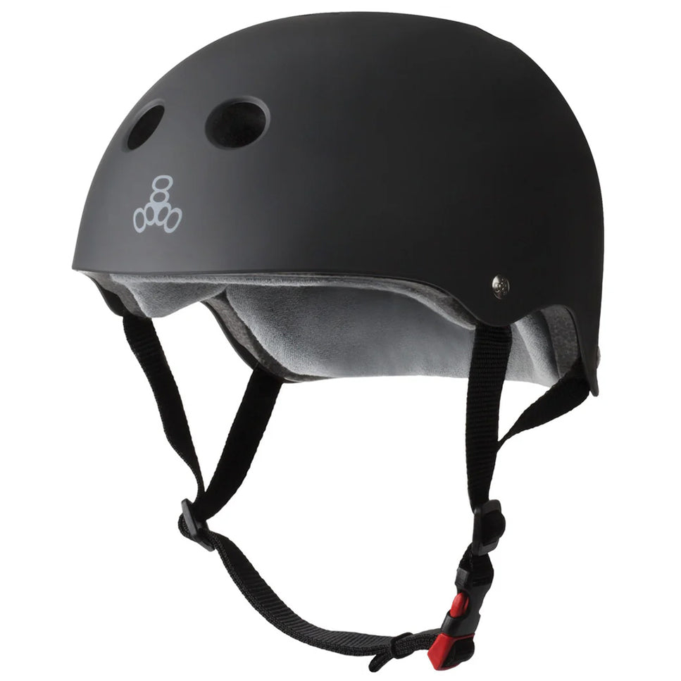Triple 8 The Certified Sweatsaver Black Matte Helmet — Skatepark of Tampa