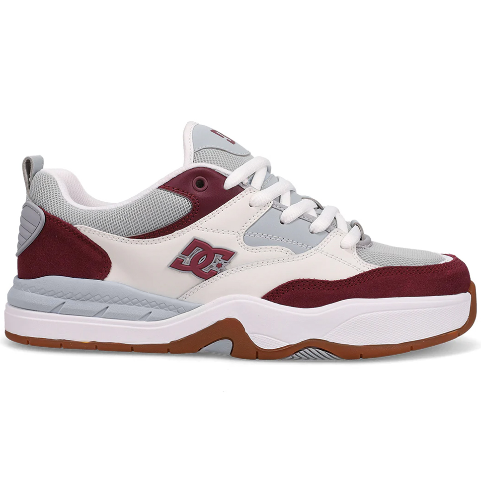 DC Shoe Co. Ascend Off White Maroon Shoes — Skatepark of Tampa